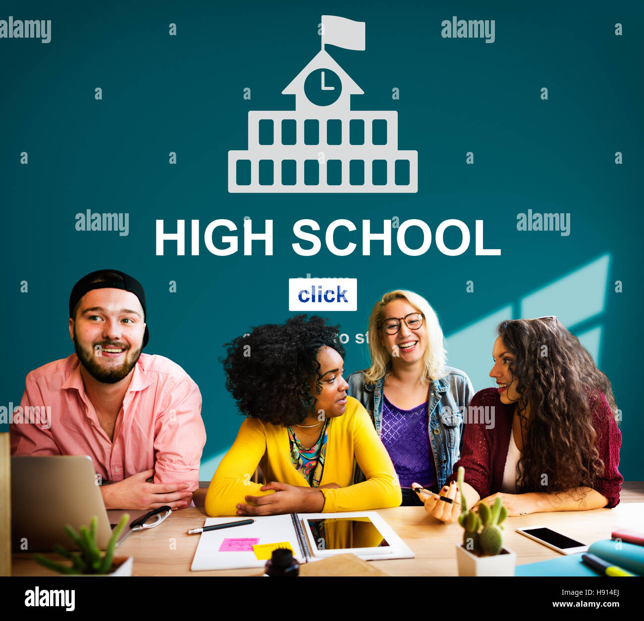 High School Academic Knowledge Student Concept Stock Photo - Alamy