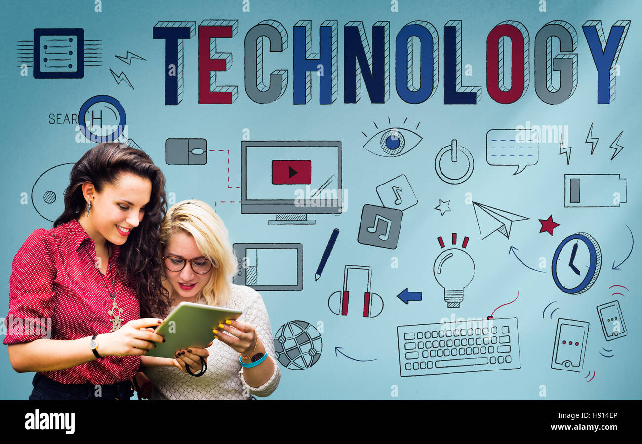 Technology Digital Communication Multimedia Device Concept Stock Photo ...