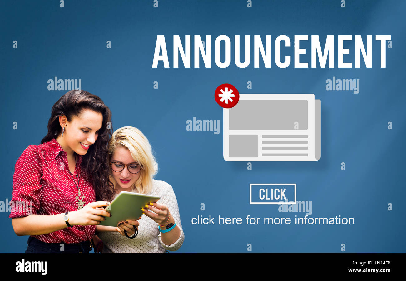 News Newsletter Announcement Update Information Concept Stock Photo - Alamy