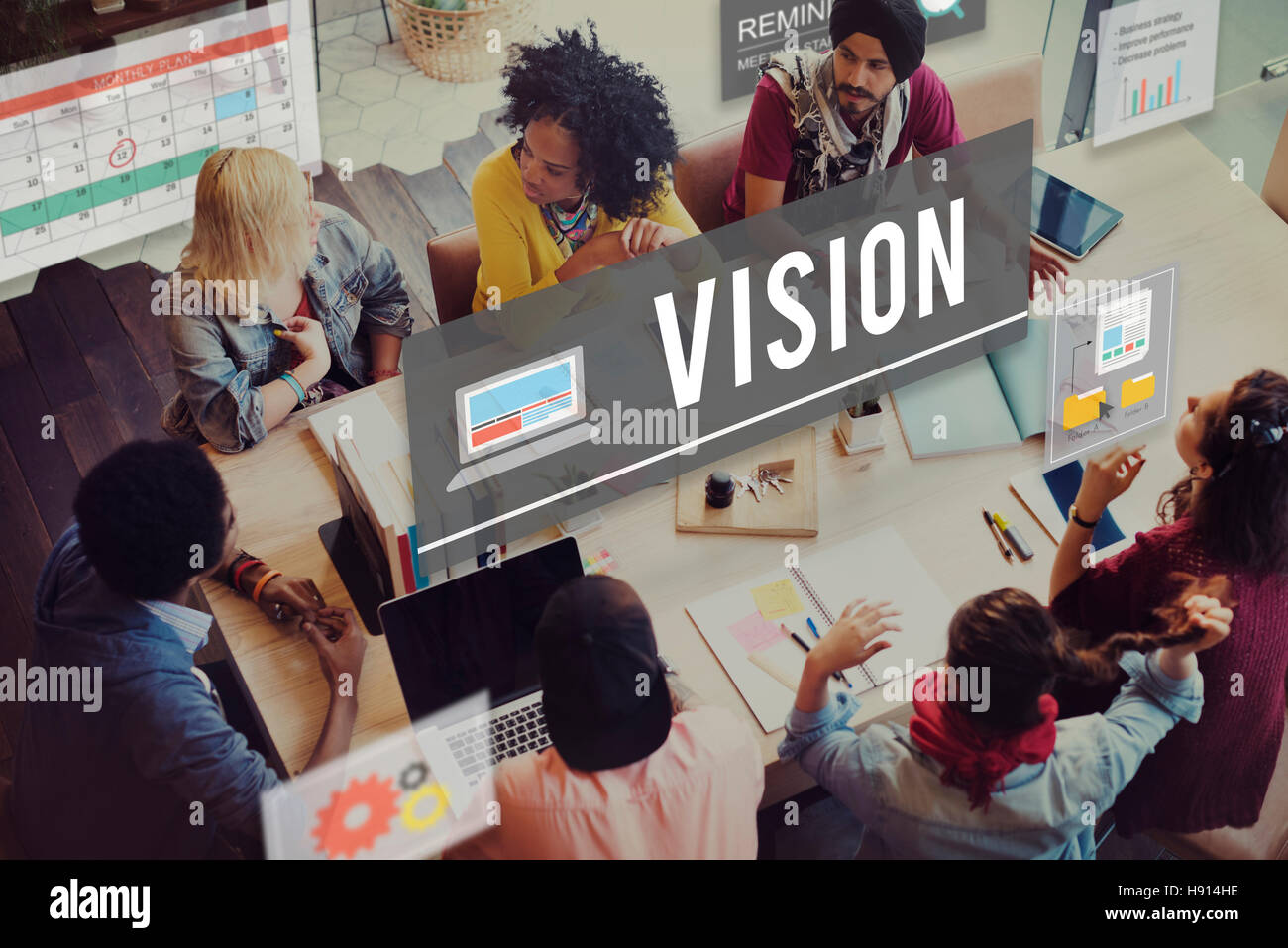 Vision Direction Inspiration Mission Target Future Concept Stock Photo ...