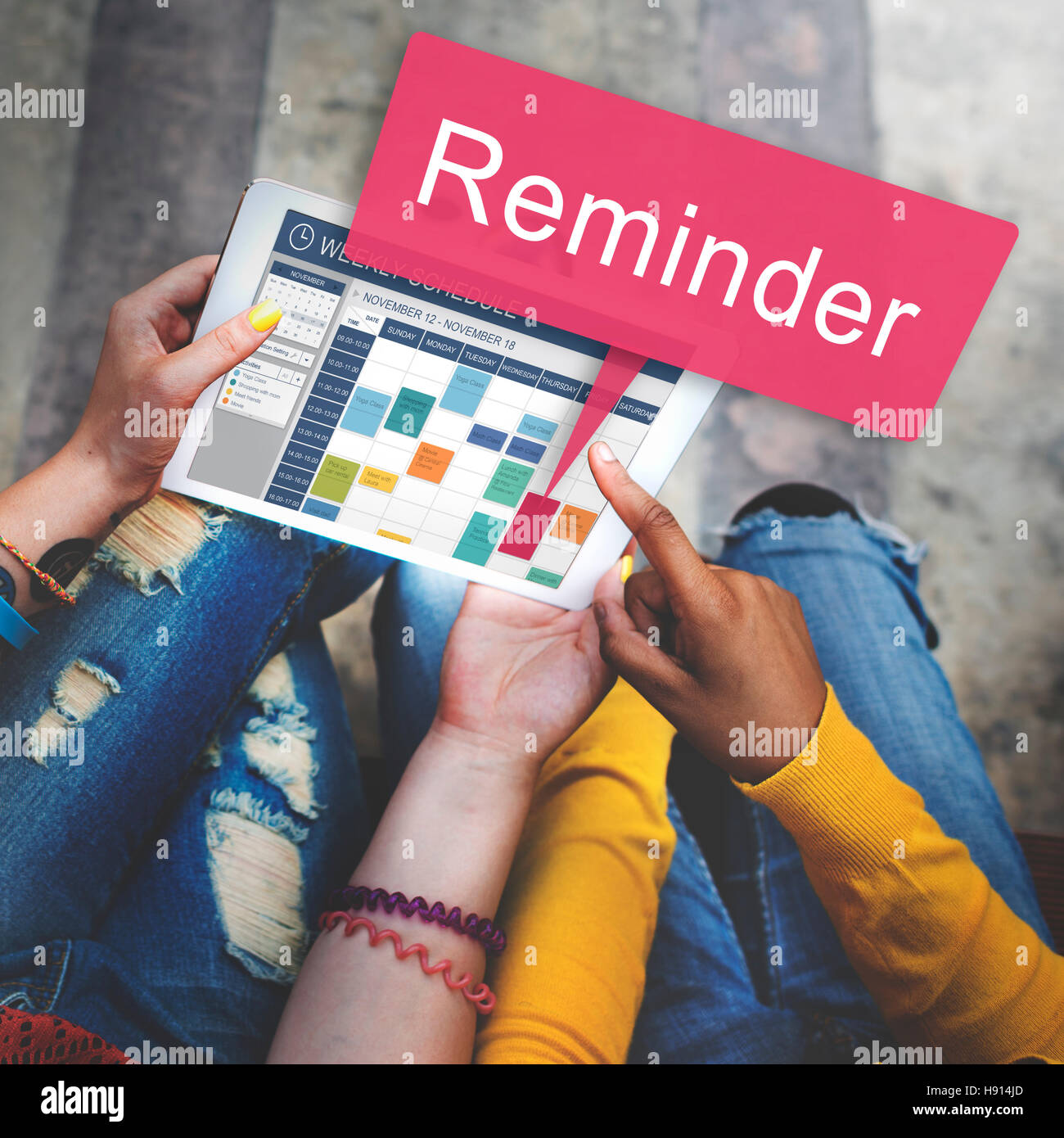 Weekly Schedule Reminder Activities Planner Concept Stock Photo - Alamy