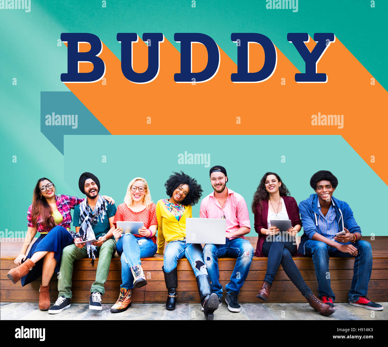 Buddy Friends Together Connection Companionship Concept Stock Photo - Alamy