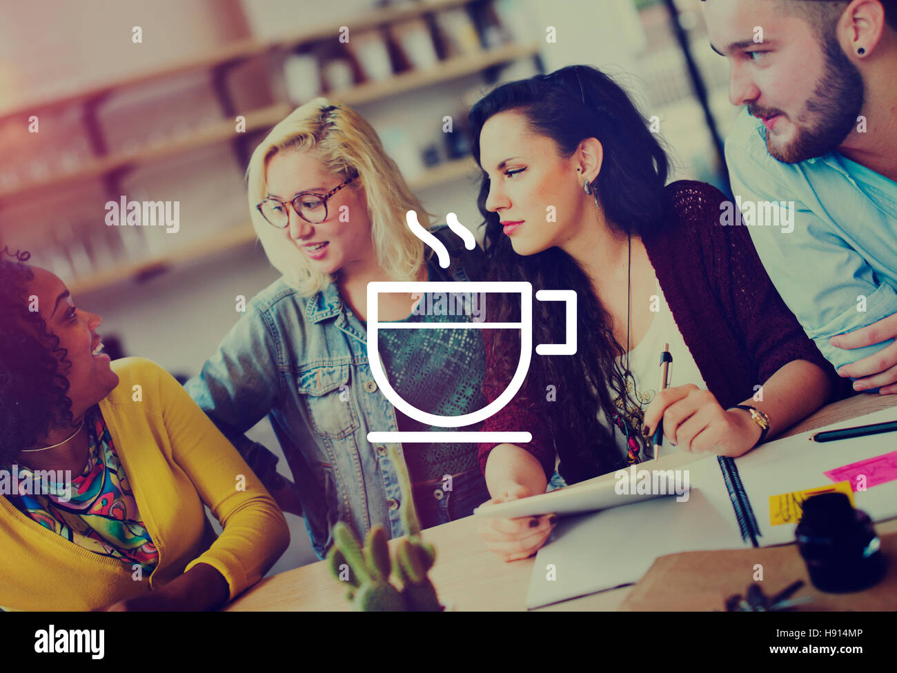 Break Coffee Beverage Refreshment Leisure Relaxing Concept Stock Photo ...