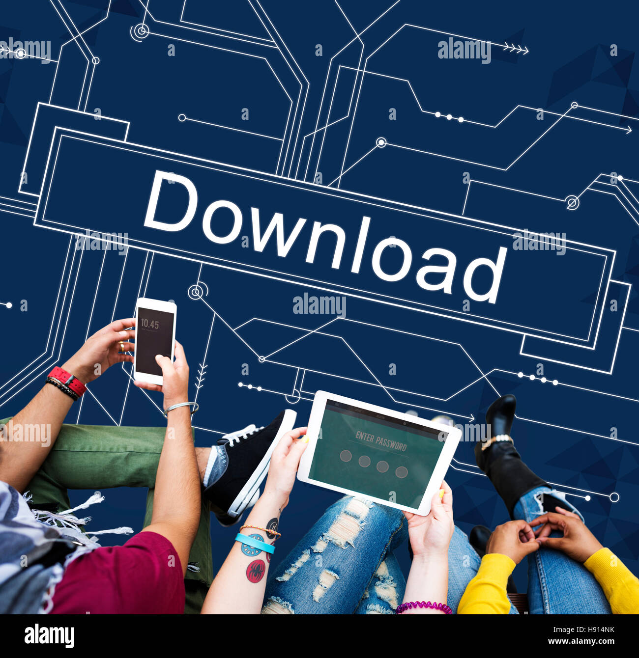 Download Files Information Technology Sharing Concept Stock Photo - Alamy