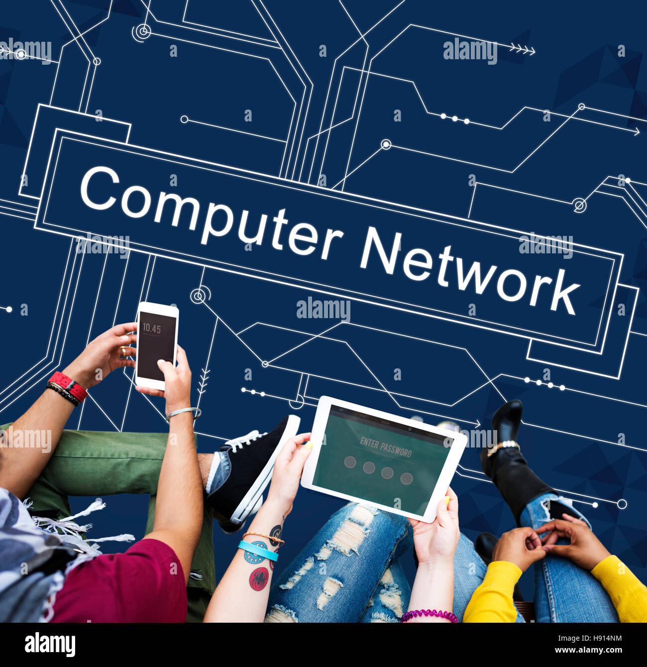 Computer Network Connection Server Ethernet Concept Stock Photo - Alamy