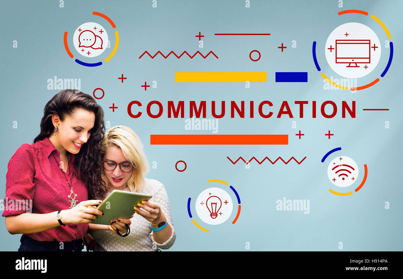 Communication Connection Interaction Information Concept Stock Photo ...