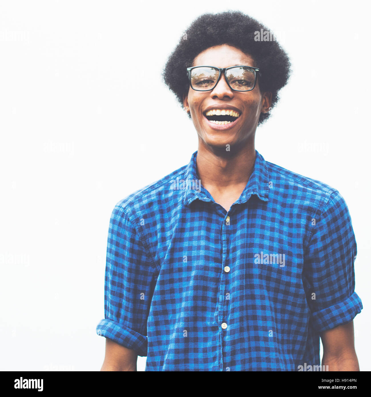 Man Posing Portrait Fashionable Nerd Concept Stock Photo - Alamy