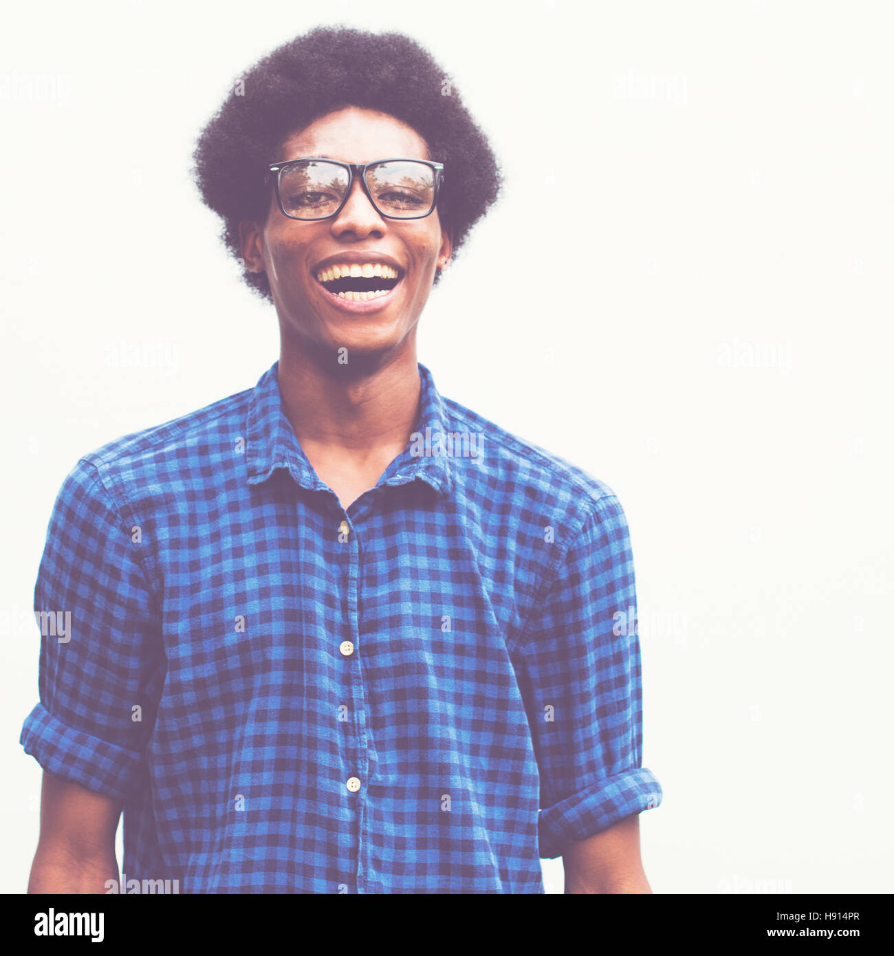 Man Posing Portrait Fashionable Nerd Concept Stock Photo - Alamy