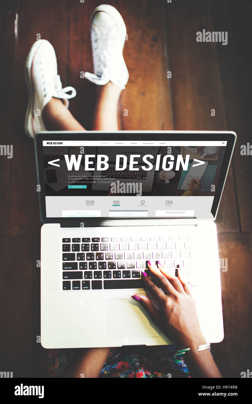 Web Design Website Homepage Ideas Programming Concept Stock Photo - Alamy