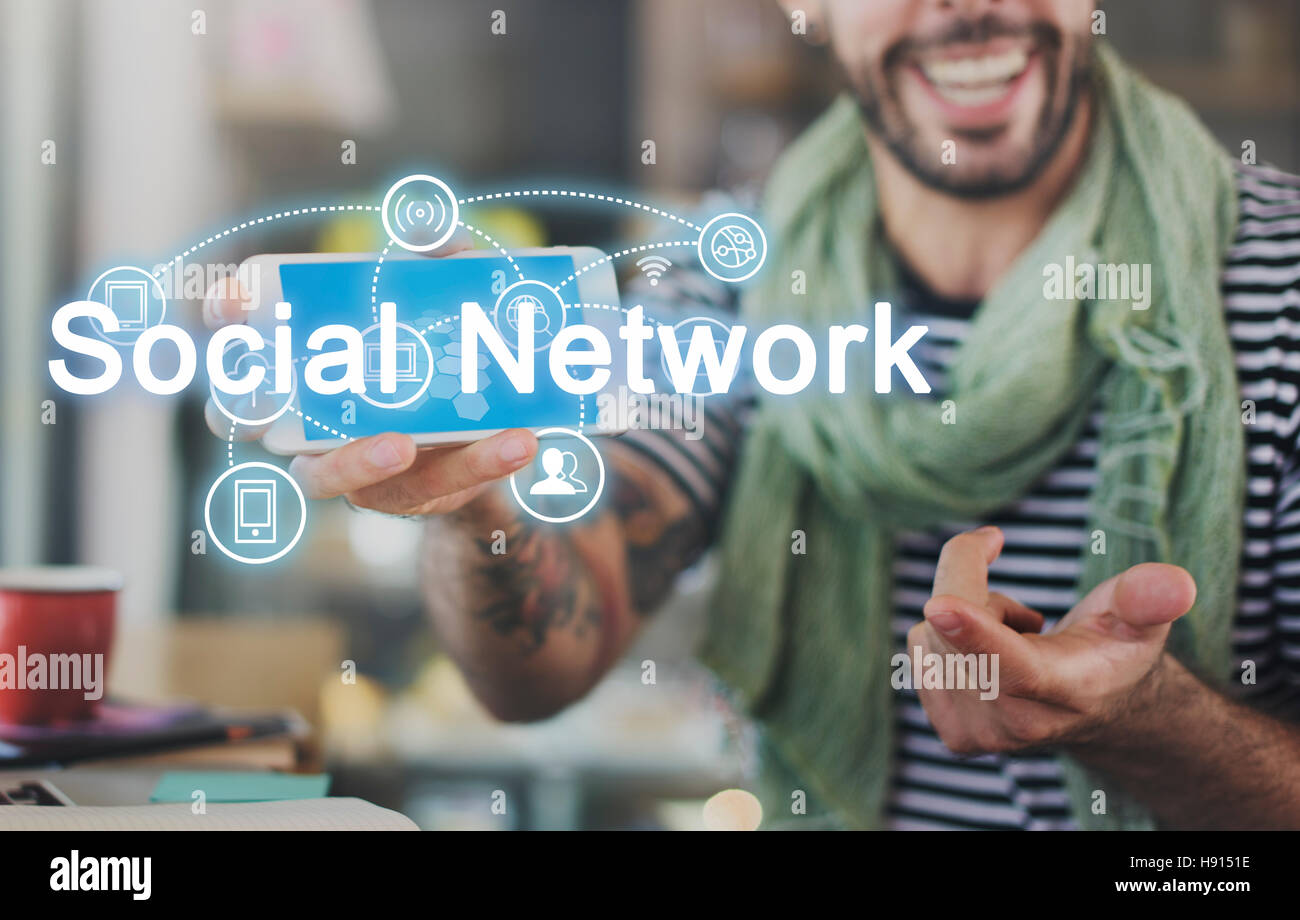 Social Network Internet Connection Technology Concept Stock Photo - Alamy
