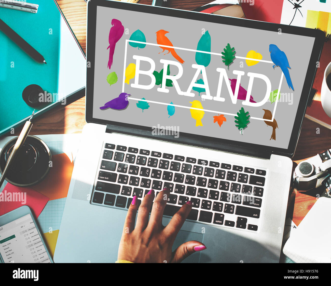 Brand Branding Trademark Logo Copyright Concept Stock Photo - Alamy