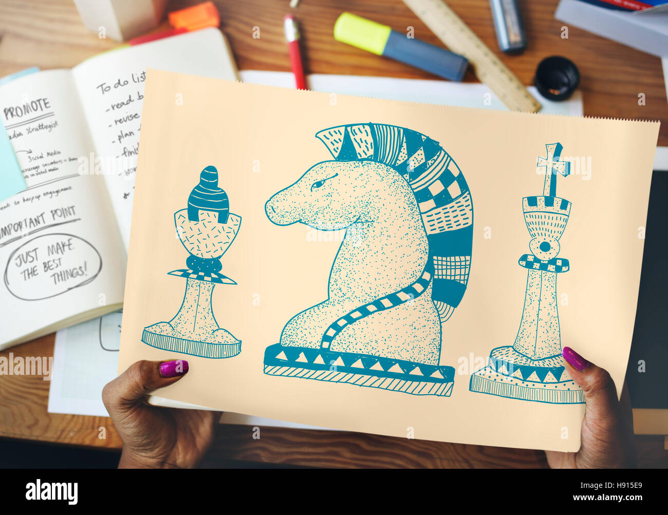 Knight Chess Piece Strategy Graphic Concept Stock Photo - Alamy