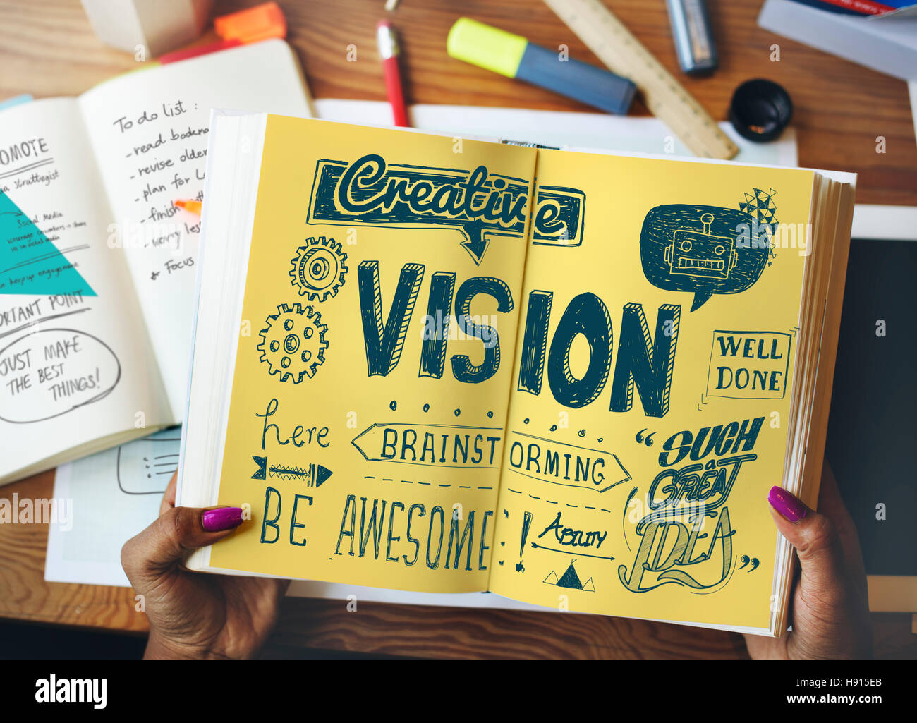 Vision Visionary Objectives Future Brainstorming Cincept Stock Photo ...