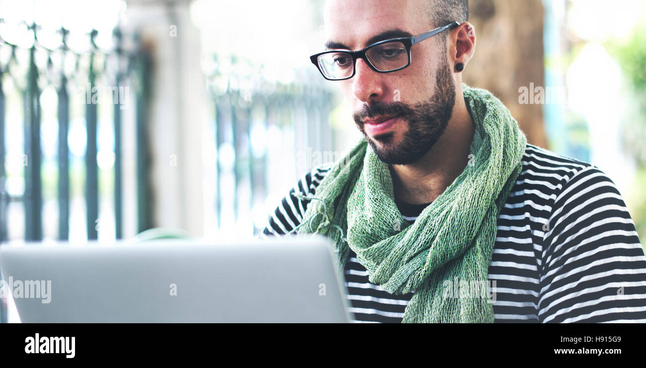 Man Connection Computer Networking Wireless Concept Stock Photo - Alamy