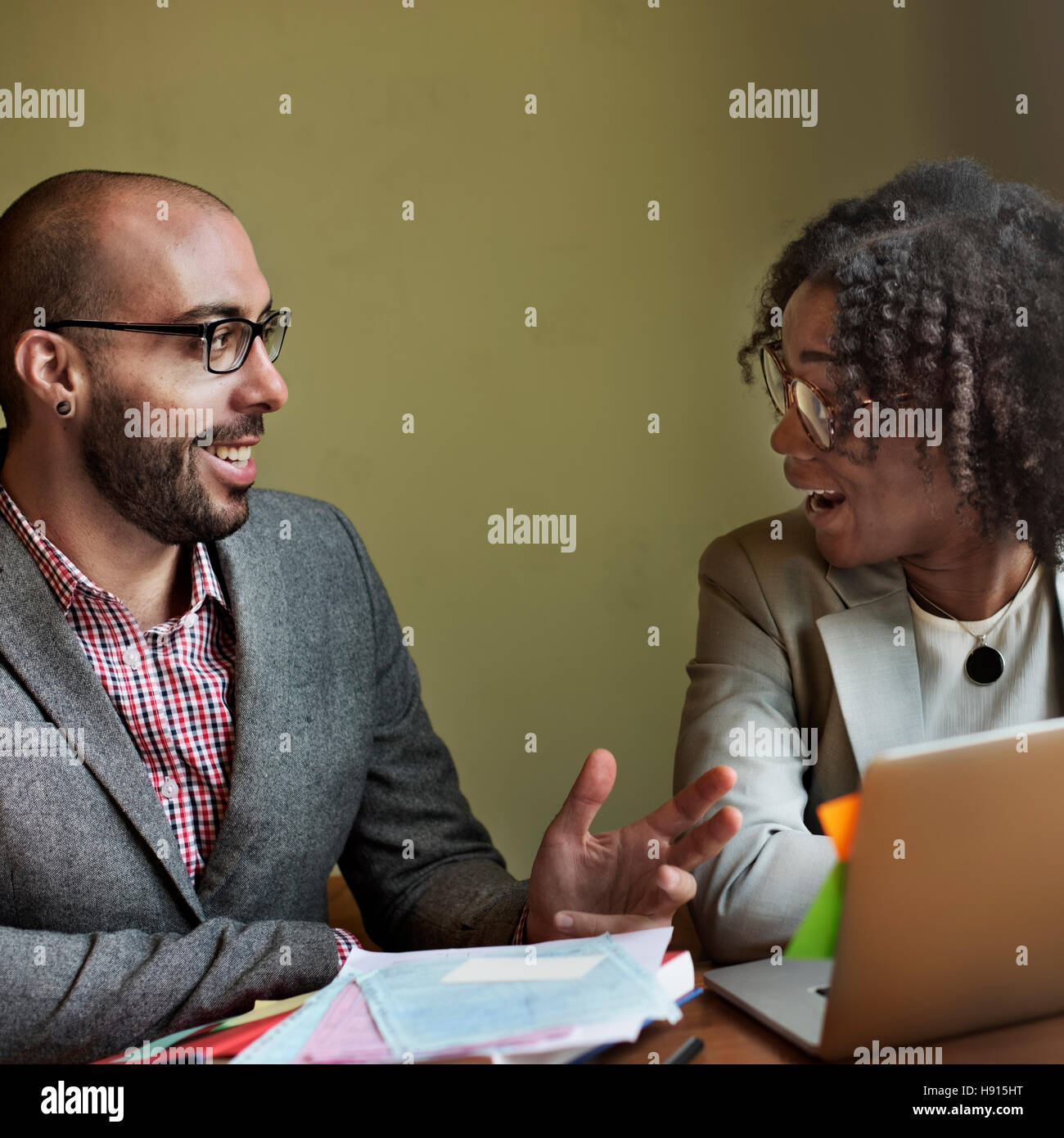 Team Partner Business Discussion Communication Concept Stock Photo - Alamy
