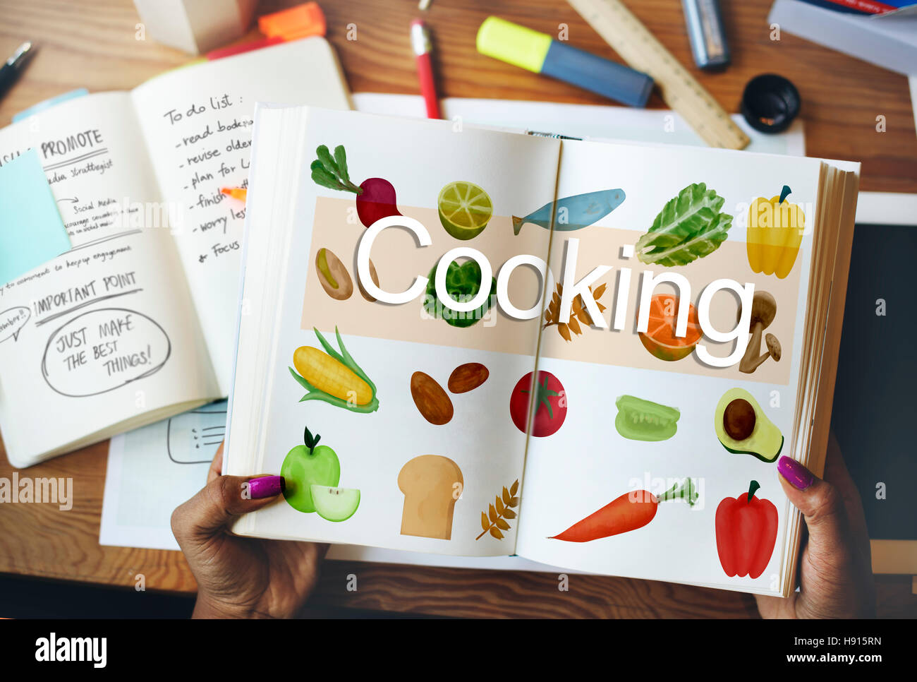Cooking Eating Good Food Gourmet Concept Stock Photo - Alamy