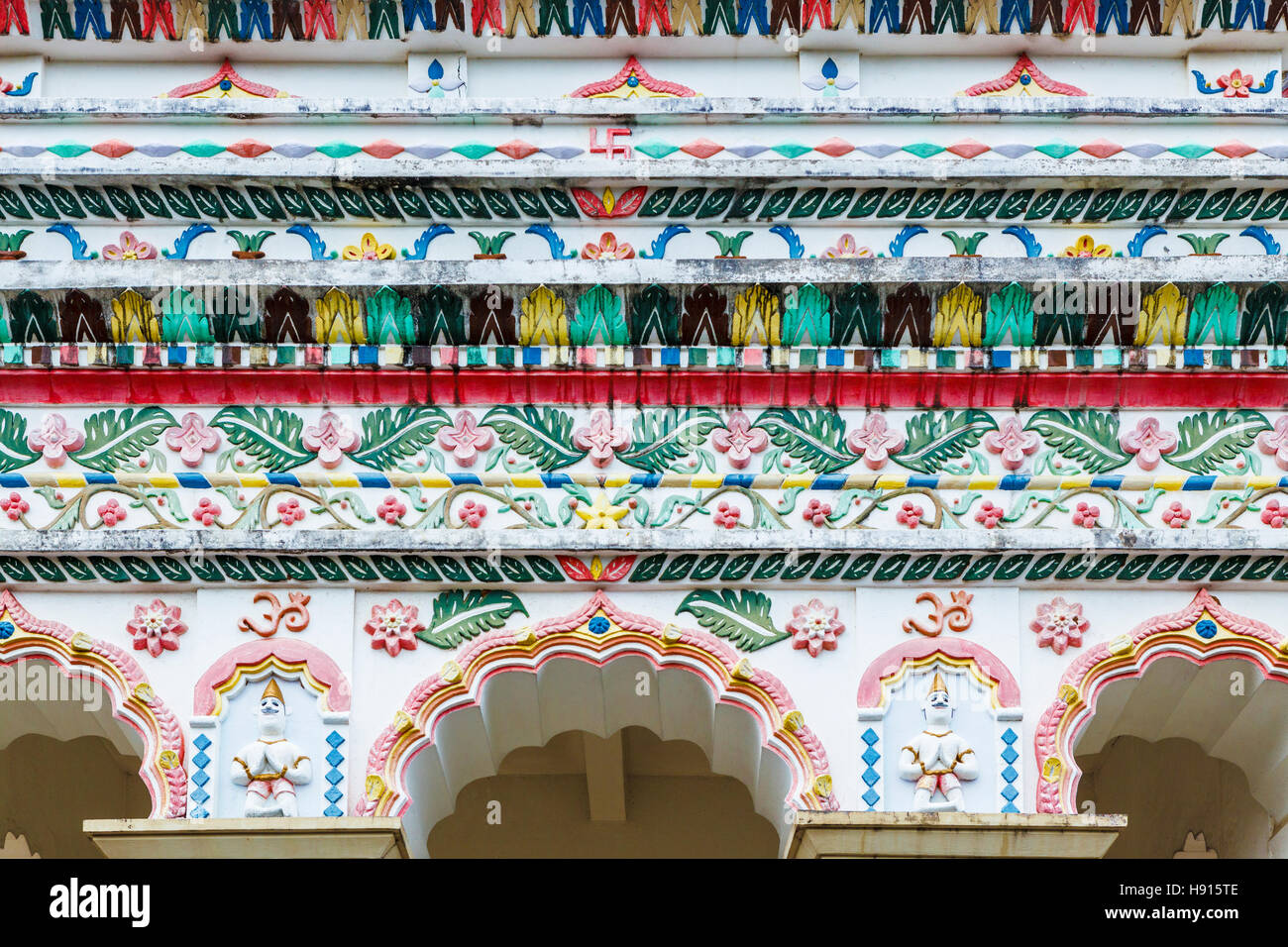 Detail on the exterior wall of the main temple of Maheshwarnath Mandir ...