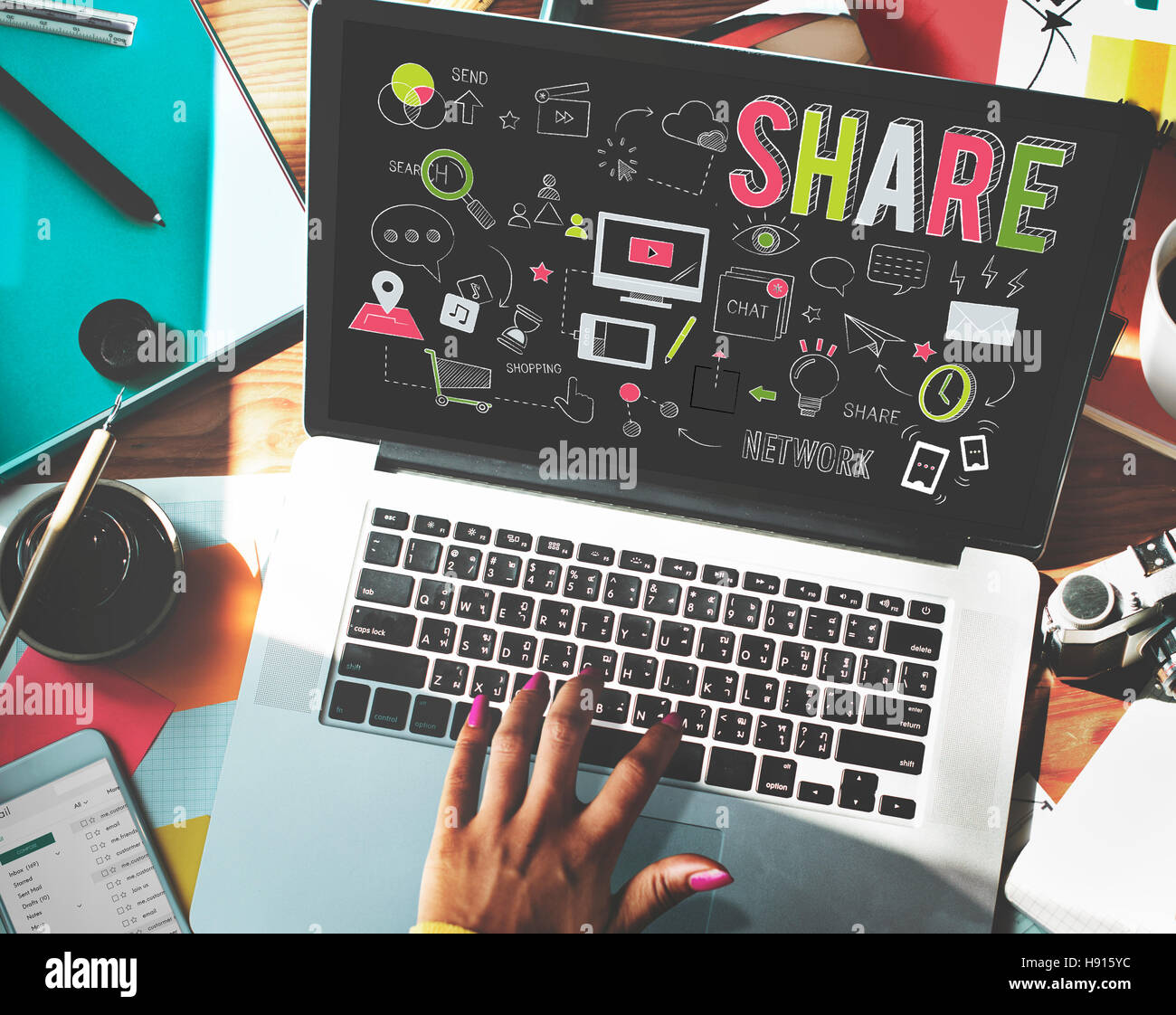 Share Feedback Exchange Networking Information Concept Stock Photo - Alamy