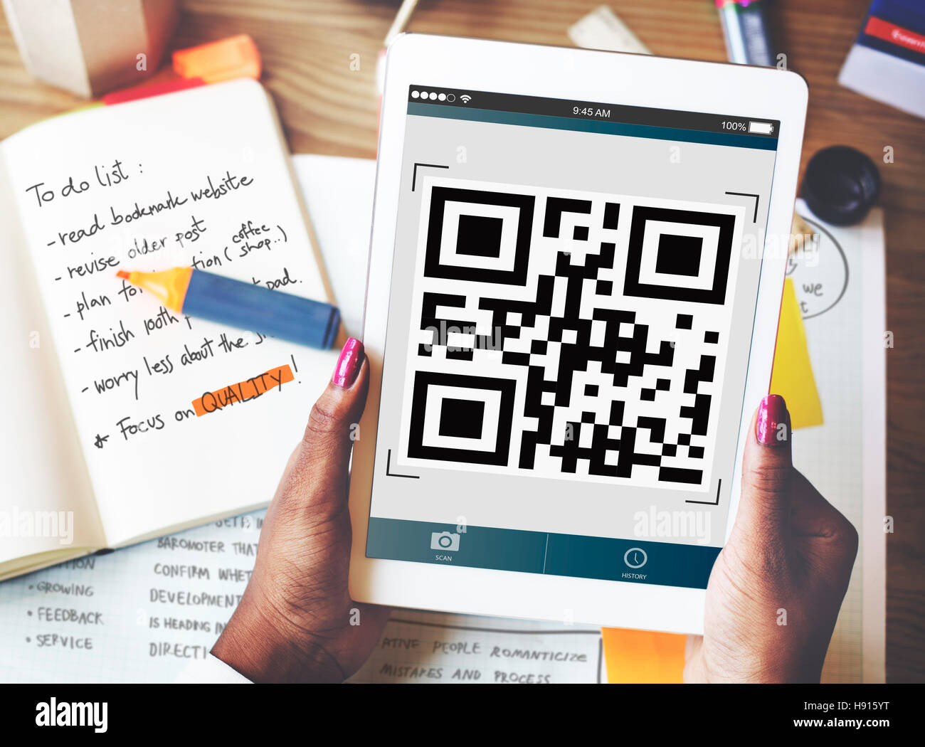 QR Code Encryption Interface Coding Concept Stock Photo - Alamy