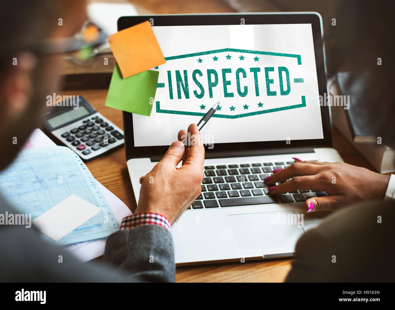 Classified Inspected Inspection Pass Status Concept Stock Photo - Alamy