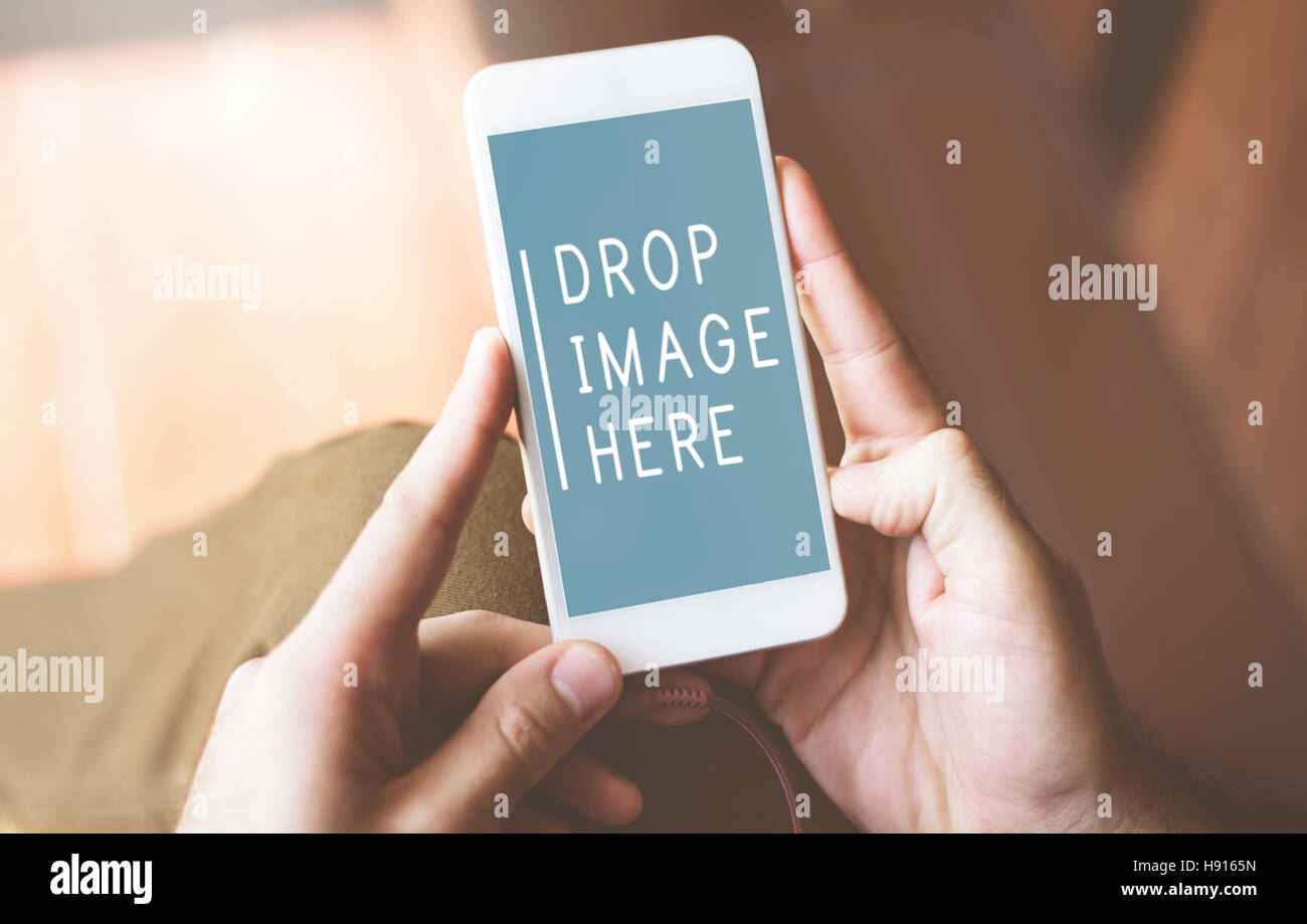 Smart Phone Using Online Messaging Connection Concept Stock Photo - Alamy
