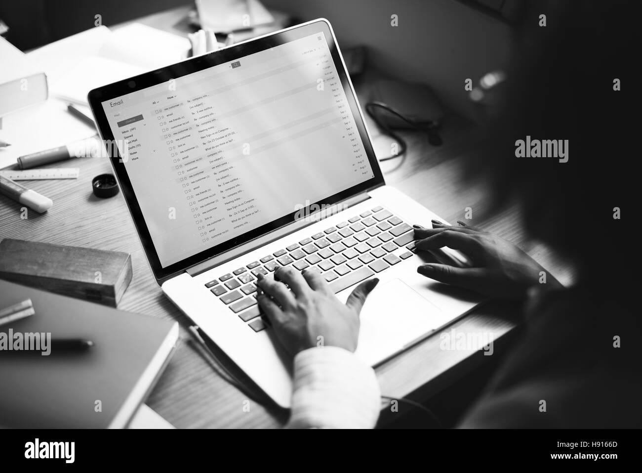 Digital Device Communication Connection Working Concept Stock Photo - Alamy