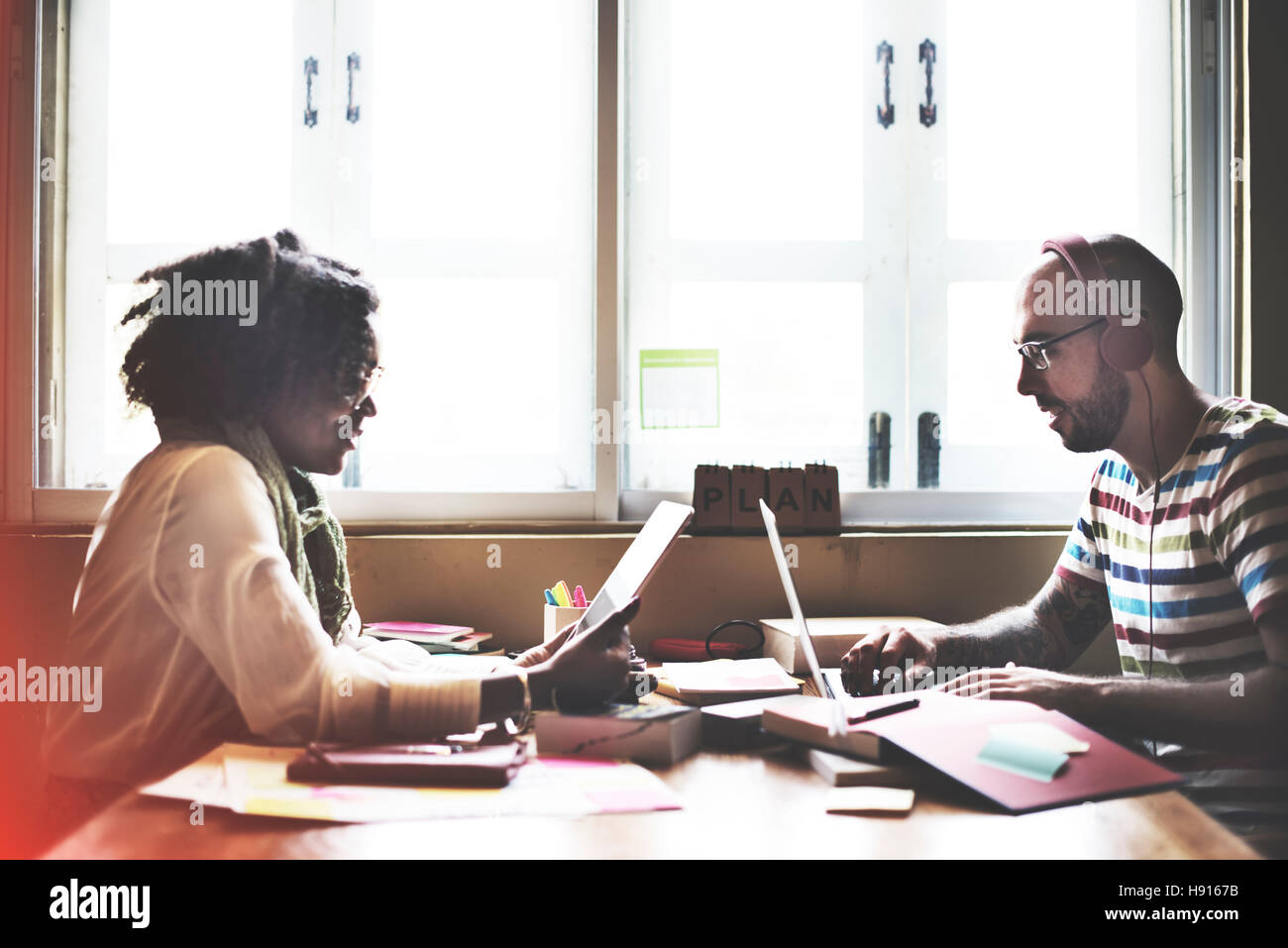 Team Partner Communication Connection Devices Concept Stock Photo - Alamy