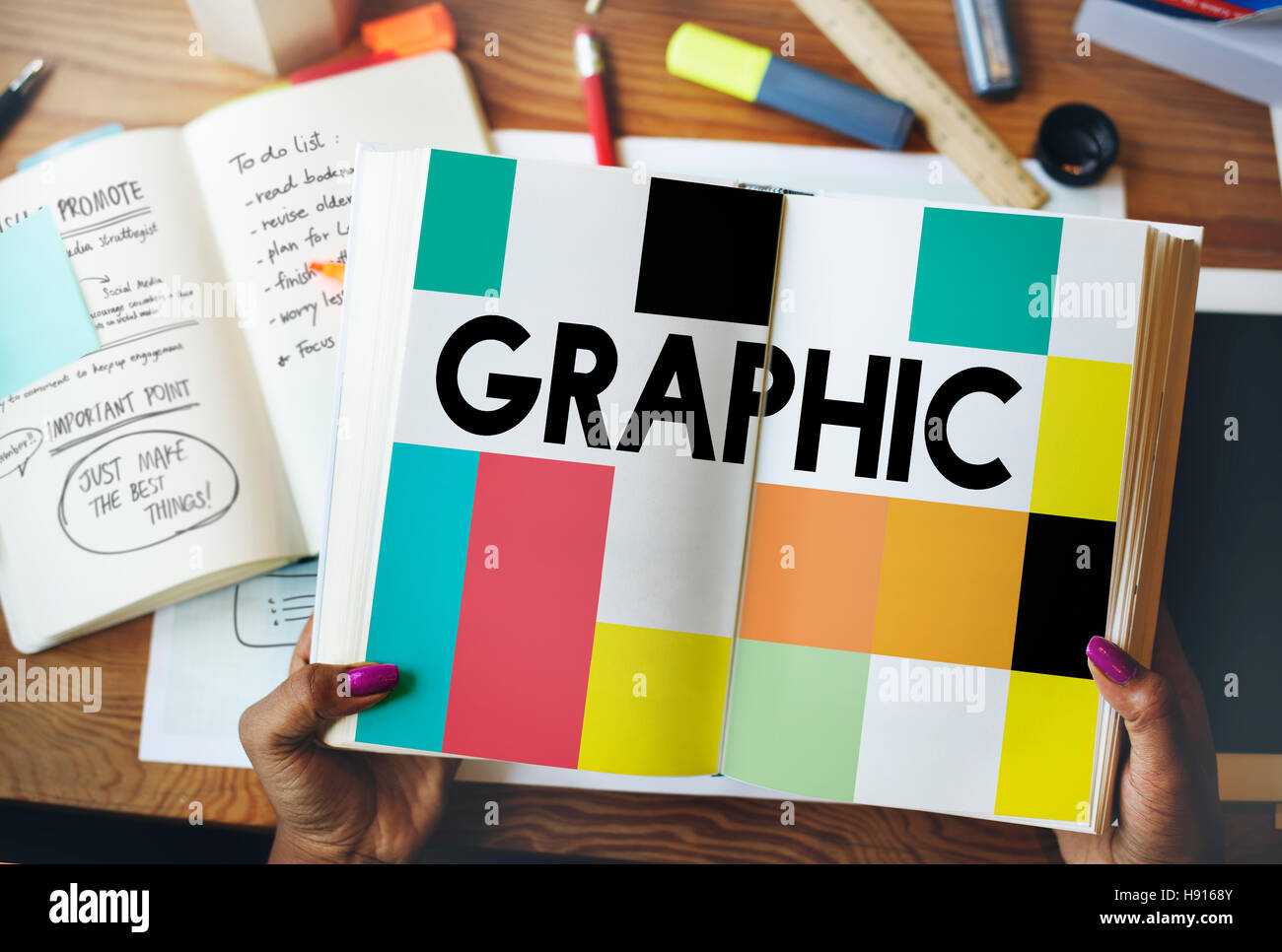 Graphic Creative Design Visual Art Concept Stock Photo - Alamy