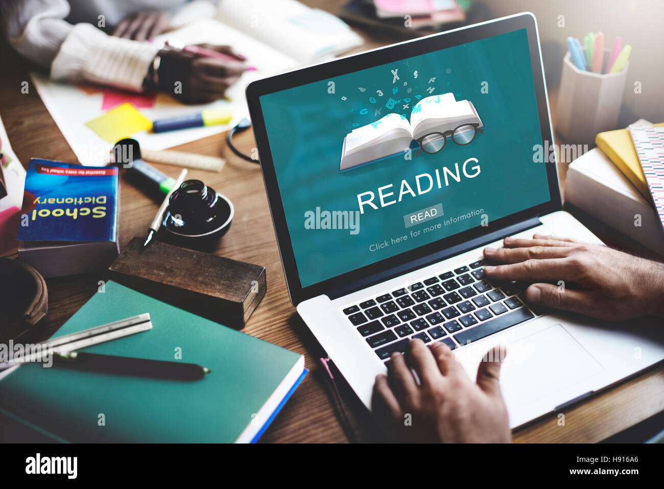 Reading Knowledge Intelligence Vision Solution Concept Stock Photo - Alamy