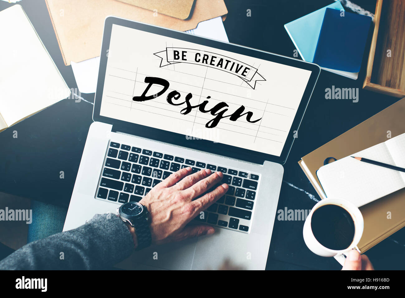 Design Be Creative Art Graphic Concept Stock Photo - Alamy