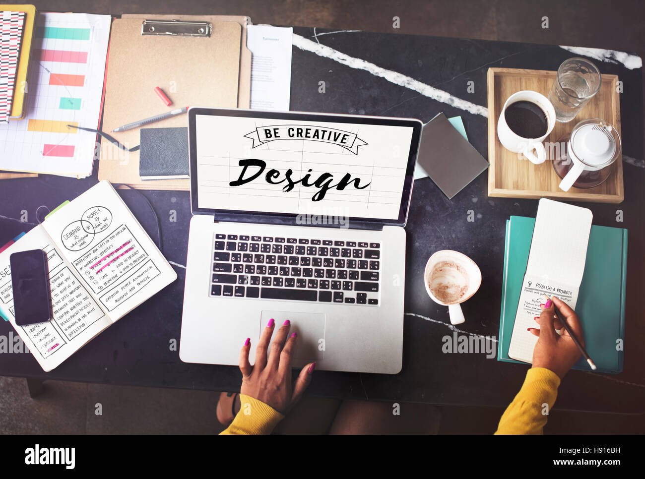 Design Be Creative Art Graphic Concept Stock Photo - Alamy