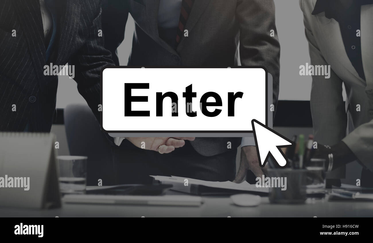 Enter Click Open Load Page Concept Stock Photo - Alamy