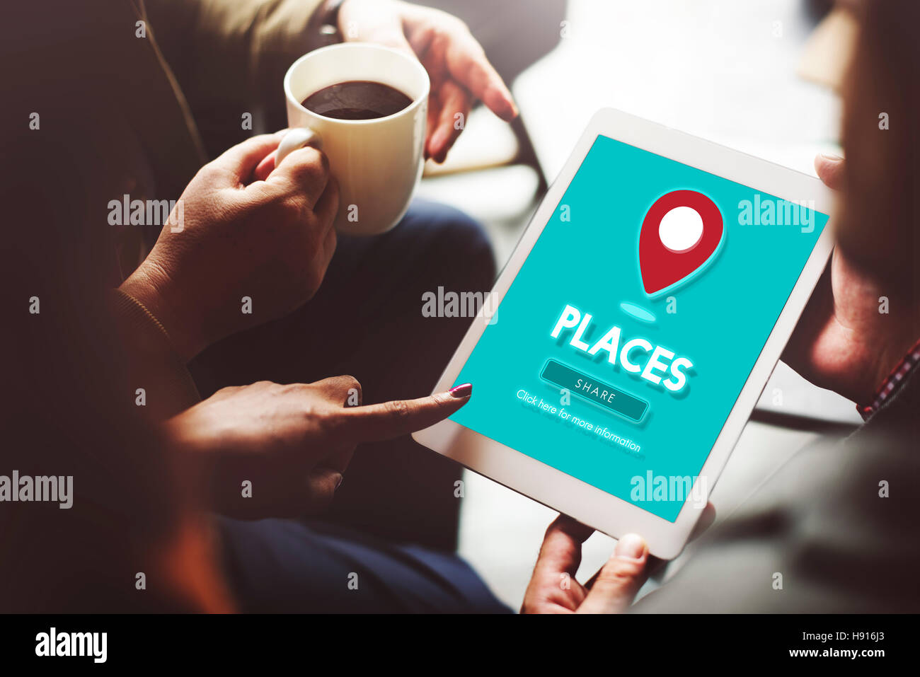 Route Map Navigation Track Places Concept Stock Photo - Alamy