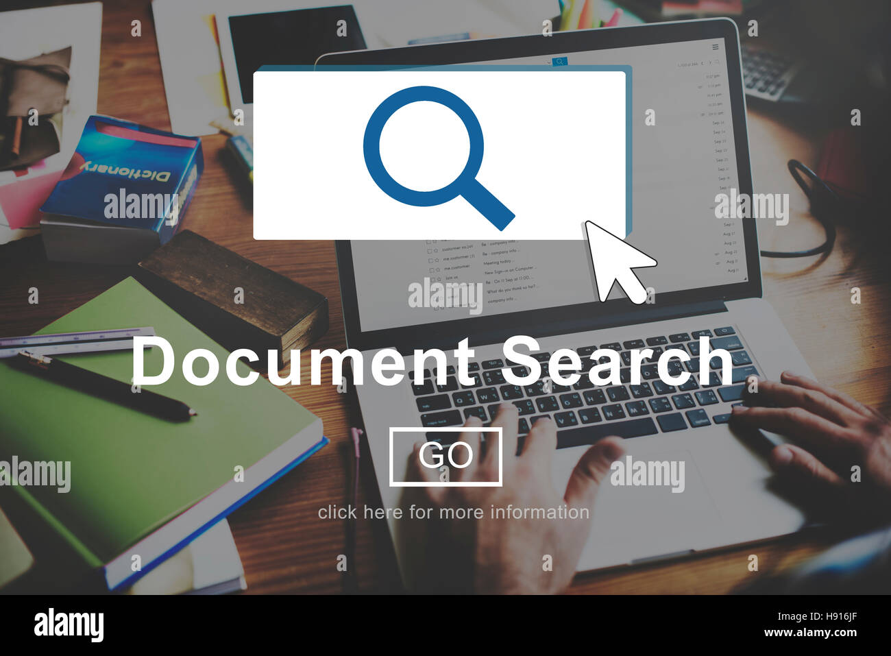 Document Search File Browse Look Concept Stock Photo - Alamy
