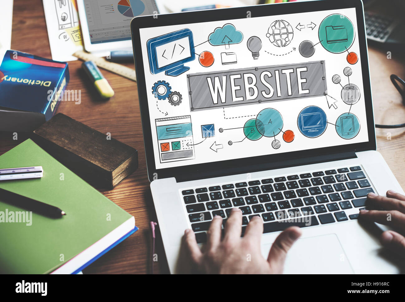 Website Homepage Global Communication Technology Concept Stock Photo ...