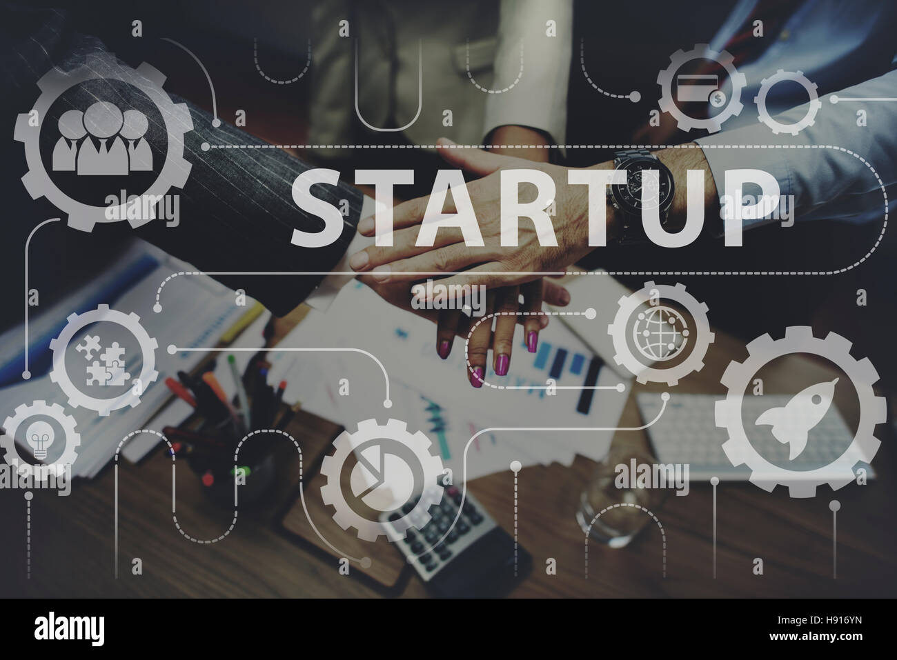 New Business Startup Graphics Concept Stock Photo - Alamy