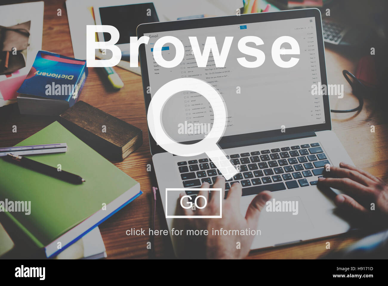 Browse Searching Finding Discover Search Browsing Concept Stock Photo ...