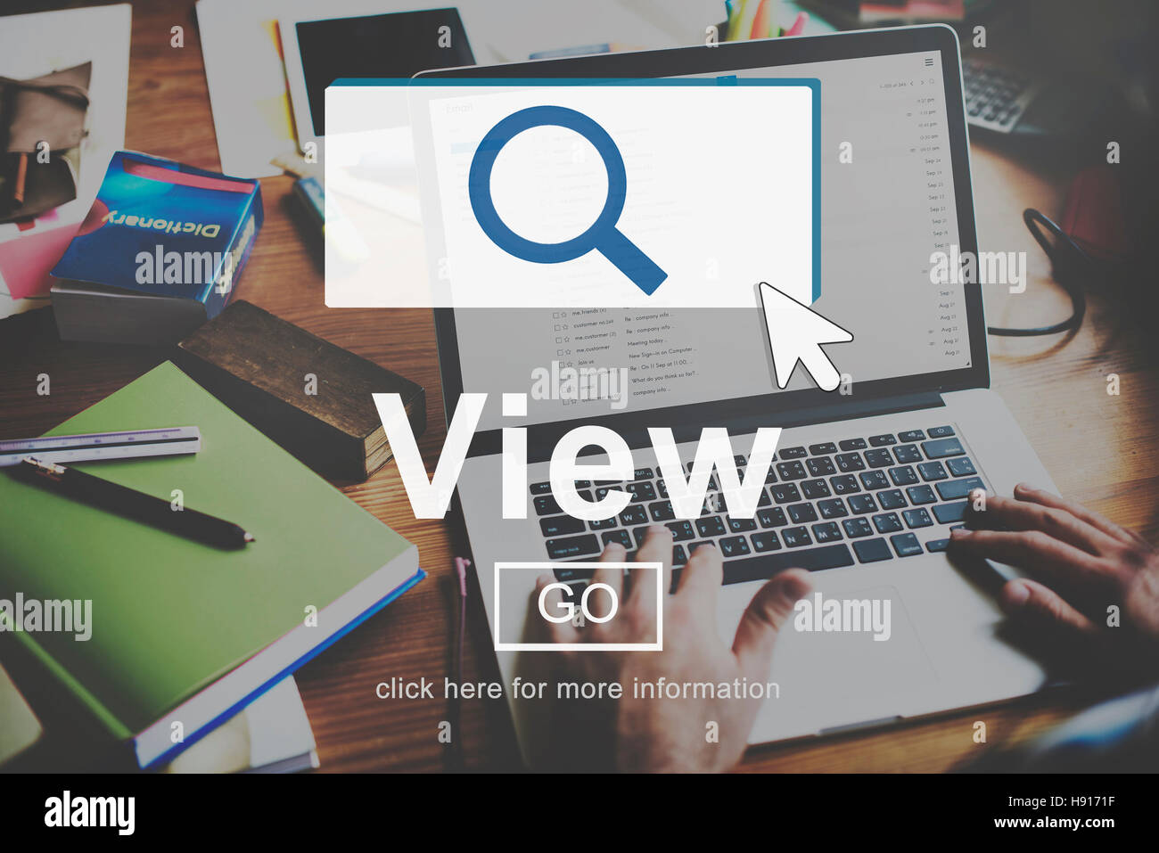 View Research Searching Information Concept Stock Photo - Alamy