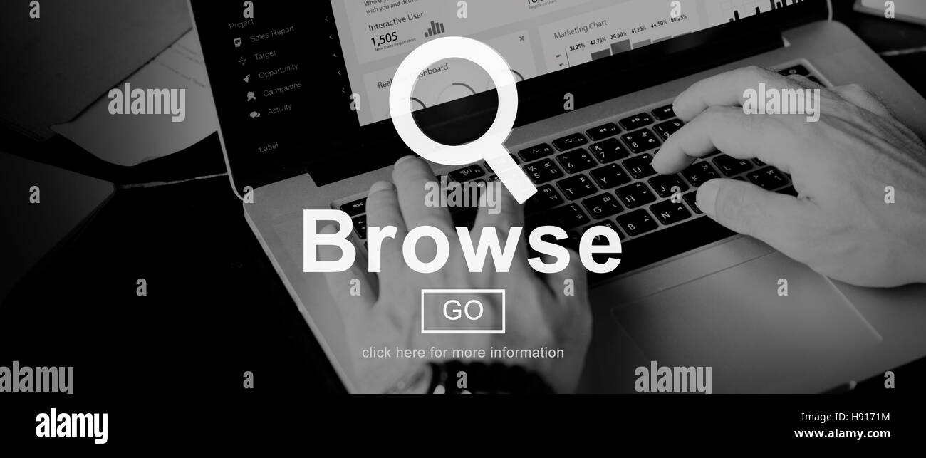 Browse Searching Finding Discover Search Browsing Concept Stock Photo ...