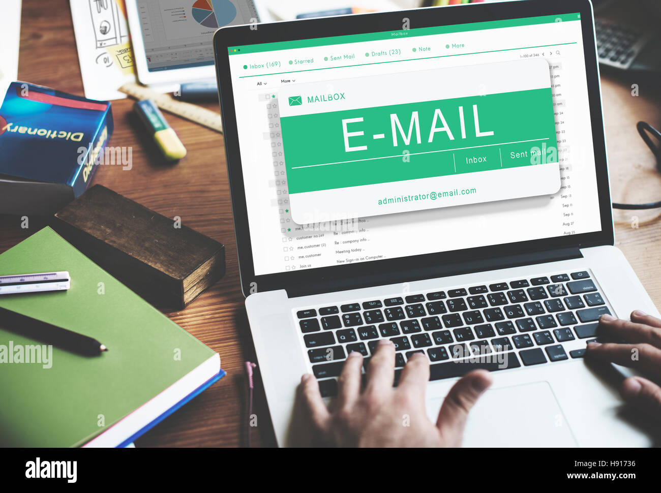 Email Message Digital Electronic Communication Concept Stock Photo - Alamy