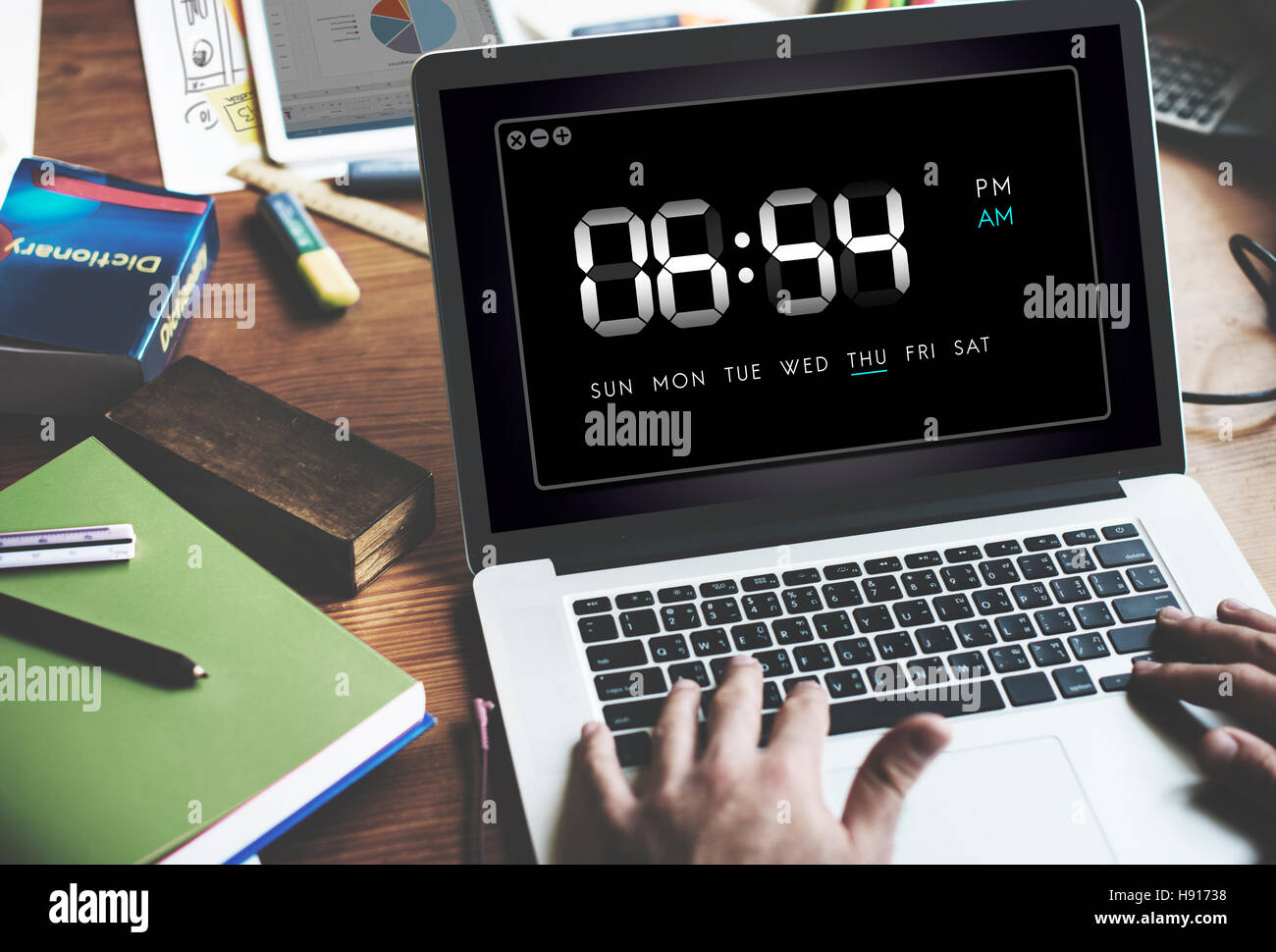 Clock Duration Time Leisure Hour Concept Stock Photo - Alamy