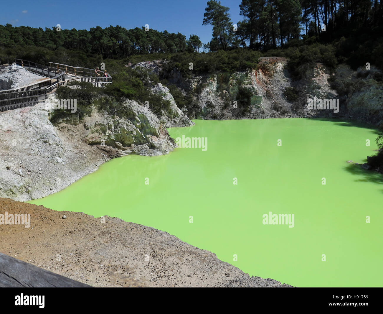 Devil's Bath at Waiotapu Thermal Park, Rotorua, North Island, New ...