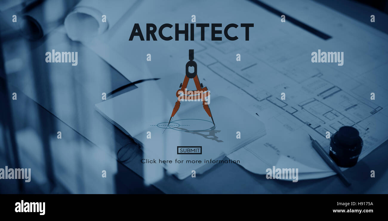 Architect Architecture Design Infrastructure Construction Concept Stock ...