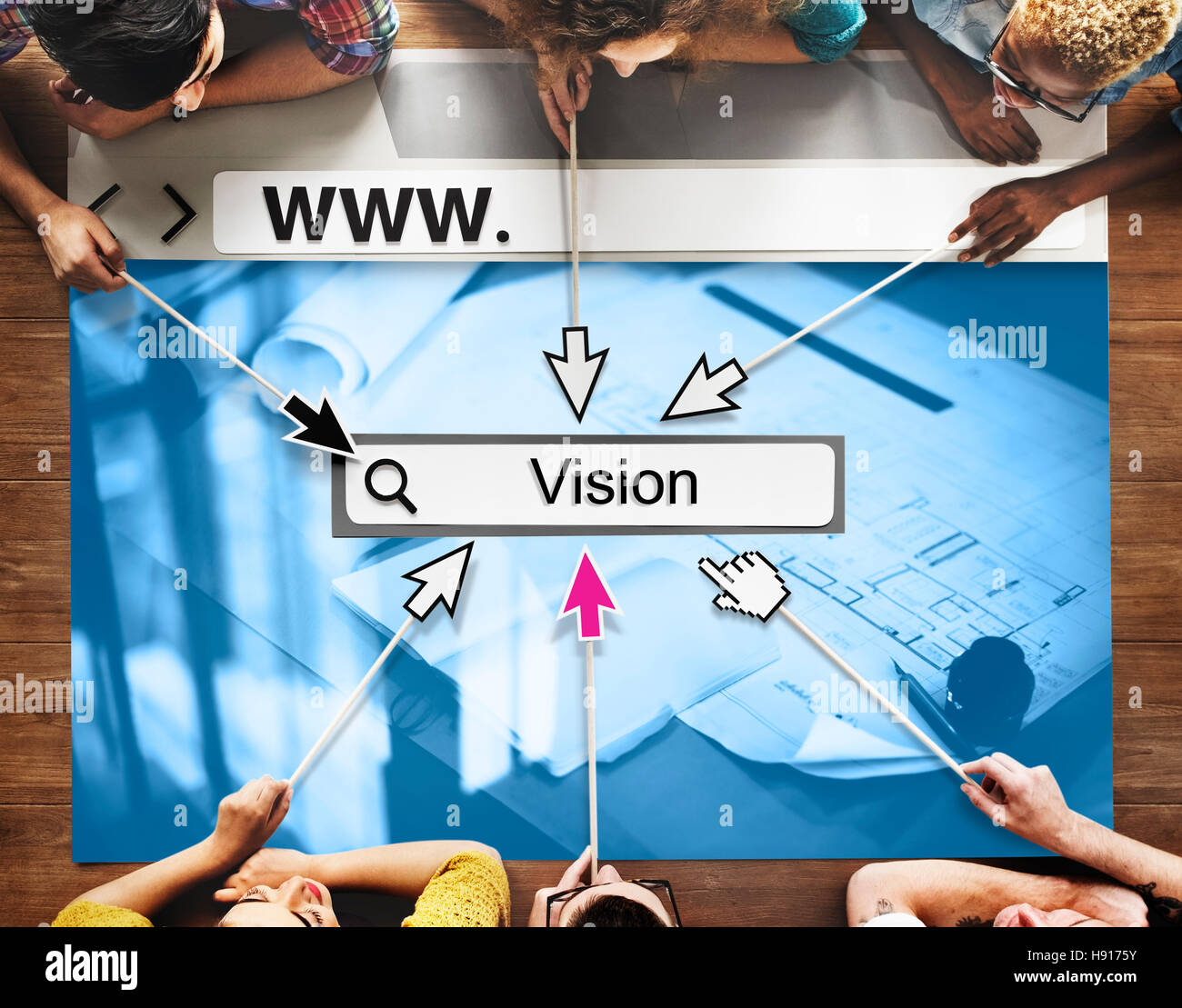 Vision Goals Inspiration Mission Motivation Ideas Concept Stock Photo ...
