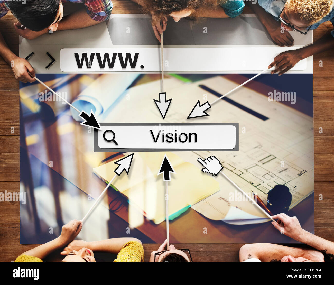 Vision Goals Inspiration Mission Motivation Ideas Concept Stock Photo ...