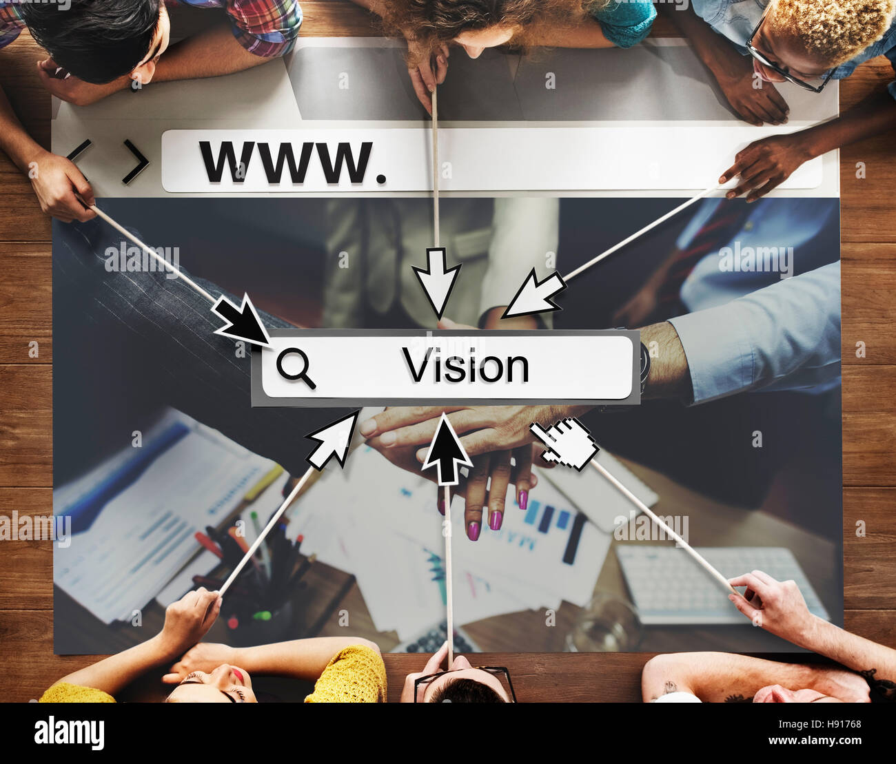 Vision Goals Inspiration Mission Motivation Ideas Concept Stock Photo ...