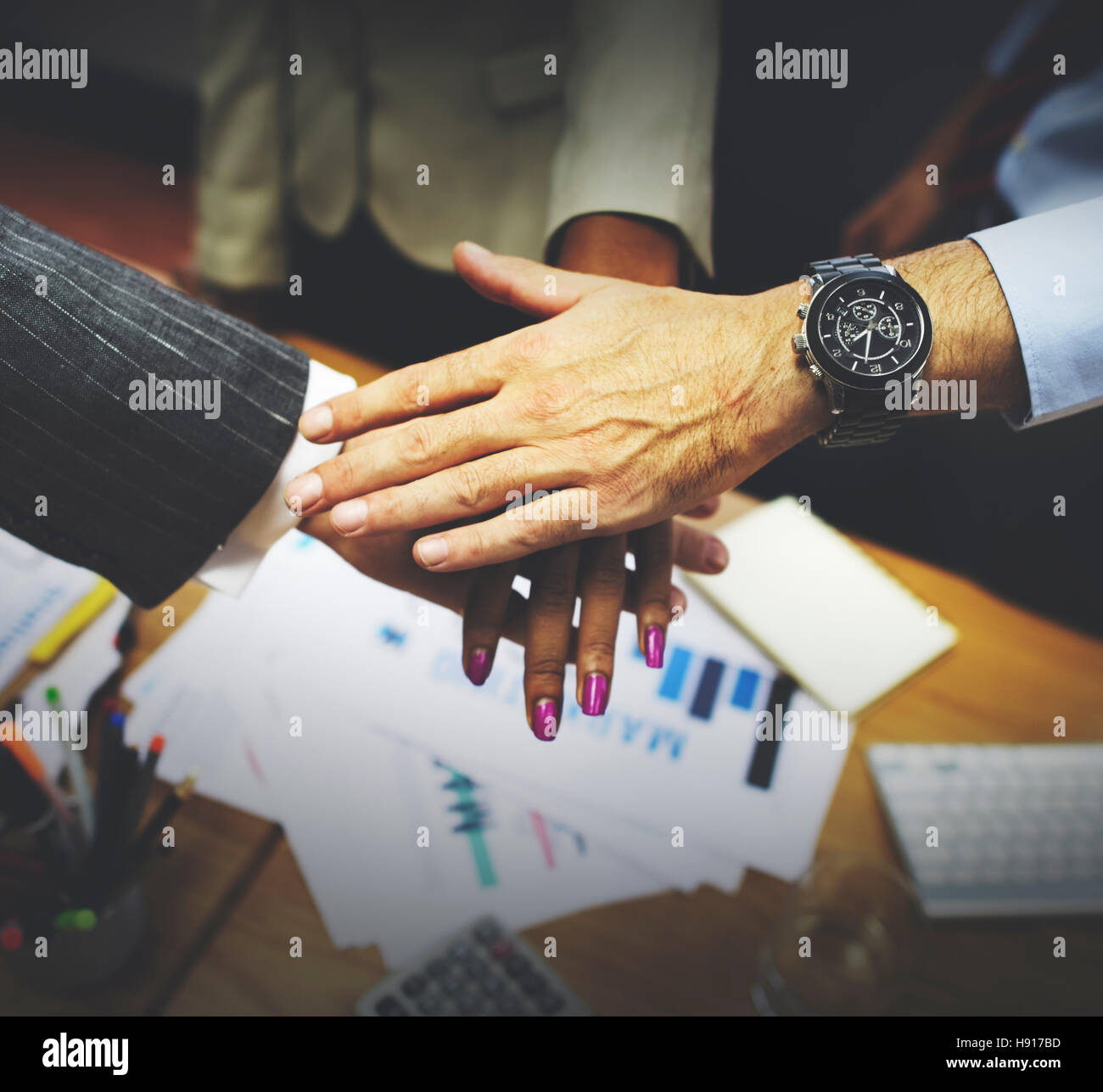 Team Teamwork Togetherness Collaboration Corporate Concept Stock Photo ...