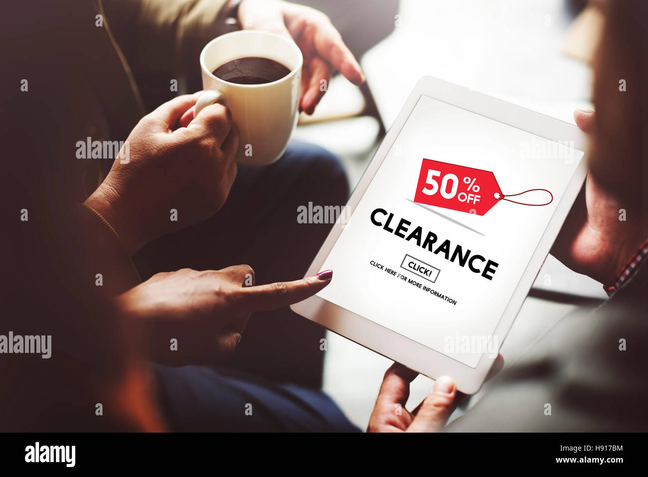 Clearance Promotion Discount Consumer Shopping Concept Stock Photo - Alamy