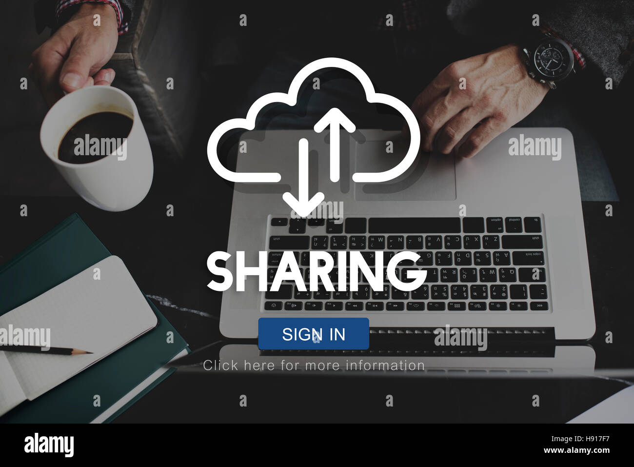 Sharing Social Media Networking Exchange Concept Stock Photo - Alamy