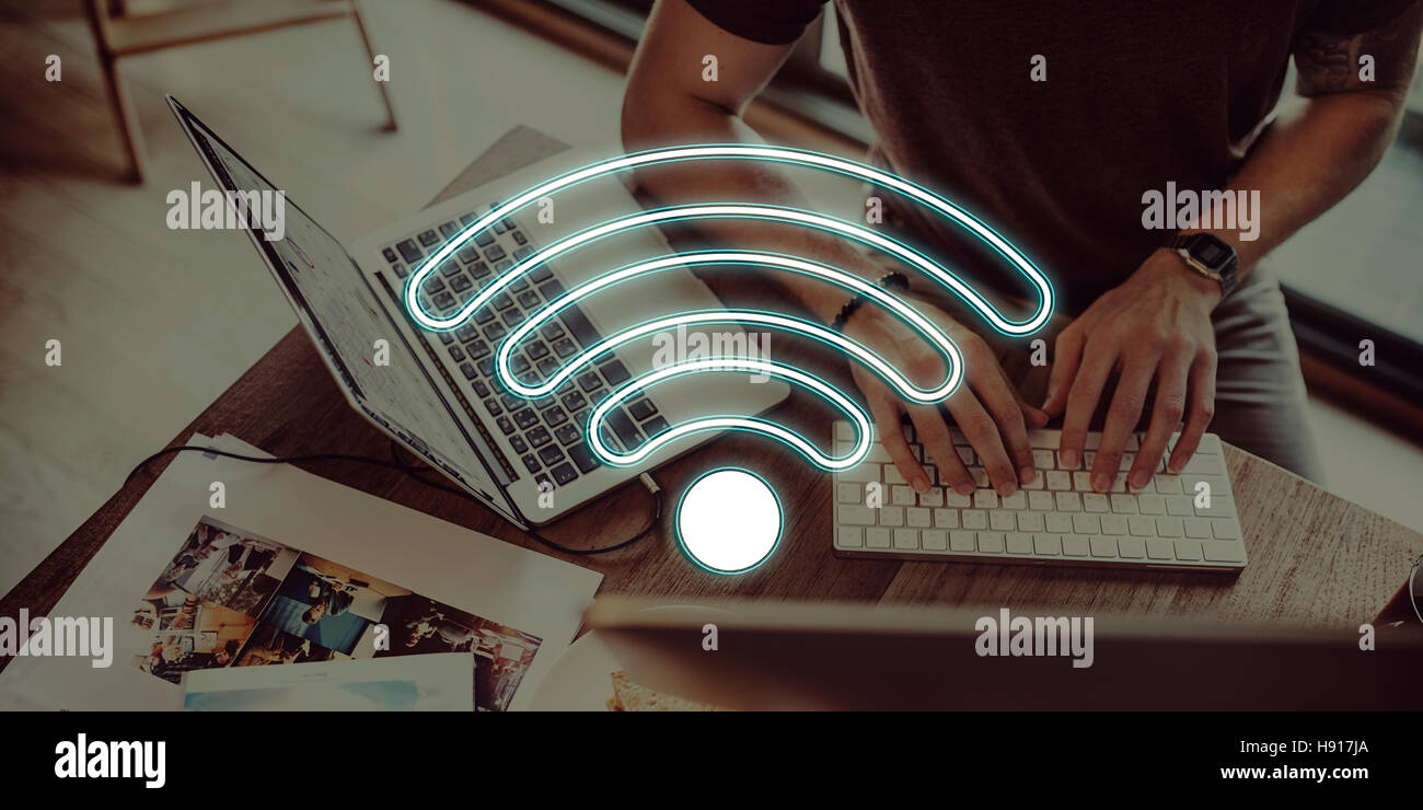 Internet Wifi Connection Network Graphic Concept Stock Photo - Alamy